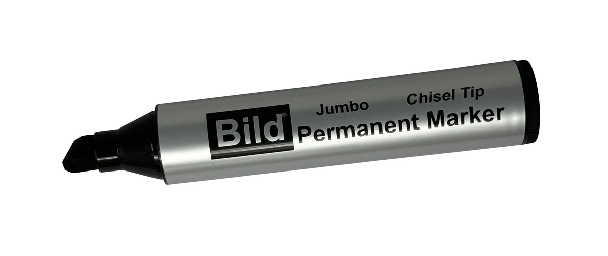 Bild Jumbo Permanent Markers - 8 Black marker pack - Chisel tip - XL s ...